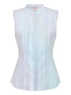 EMME Crystal-embellished Striped Shirt - White
