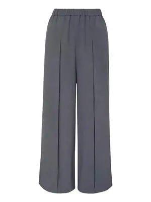 ENFOLD Box-pleated Wide-leg Trousers - Grey