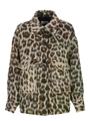 Alberto Biani Leopard-print Jacket - Brown