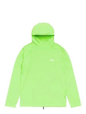 StÜssy Hooded Rash Guard Top - Lime