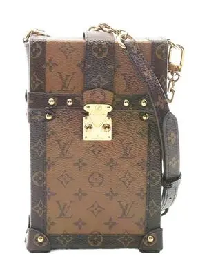 LOUIS VUITTON Monogram Reverse Pochette Trunk Verticale Crossbody Bag - Brown