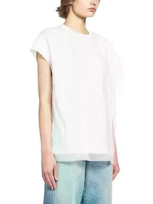 SIMONE ROCHA Simone Rocha Pearl-Embellished Layered T-Shirt