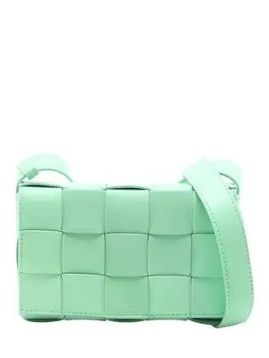 Bottega Veneta Bottega Veneta Nappa Intrecciato Cassette Crossbody Bag Green