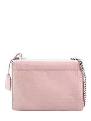 Saint Laurent Sunset Crocodile Embossed Leather Medium Crossbody Bag - Pink