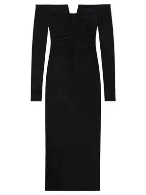 AMAZUIN Amazuìn Gathered Off-The-Shoulder Midi Dress