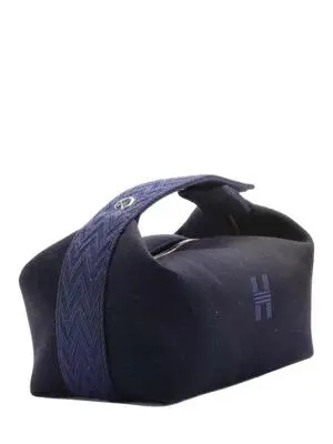 Hermès Bride-a-brac Travel Case Toile Pm Pouch - Black