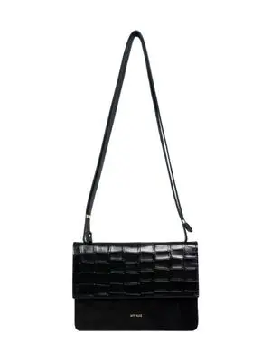 ANN KURZ Ann Kurz Crocodile-Effect Leather Shoulder Bag