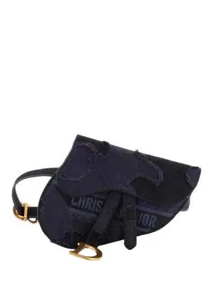 DIOR Christian Dior Saddle Camouflage Embroidered Canvas Belt Bag