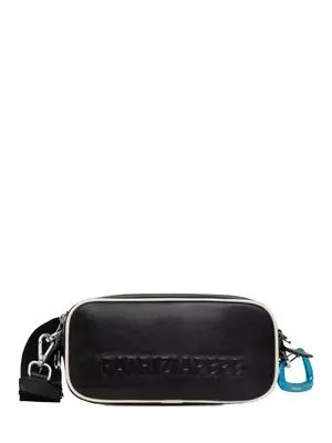Patrizia Pepe Mini Logo-debossed Cross Body Bag - Black