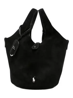 POLO RALPH LAUREN Polo Ralph Lauren Suede Logo-Embroidered Tote Bag