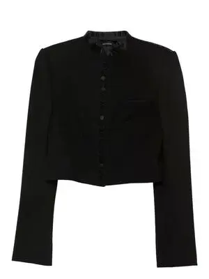 TOM FORD Button-up Cropped Jacket - Black