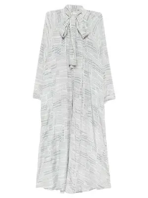 INDRESS Simon Geometric Print Midi Dress - Neutrals