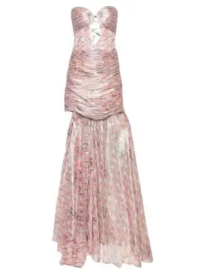 MARIA LUCIA HOHAN Kelly Cut-out Ruched Mini Dress - Pink