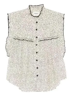 MARANT ETOILE MARANT ÉTOILE Polka-Dot Ruffled Blouse