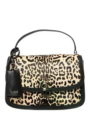 Guess Audrey Leopard-print Crossbody Bag - Black