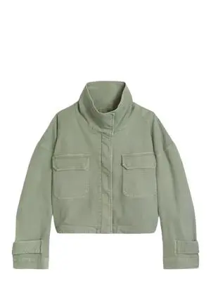 Marc O'polo High-neck Denim Jacket - Green
