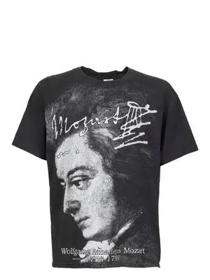 EARTHLING COLLECTIVE Mozart Vintage Graphic-print T-shirt - Grey