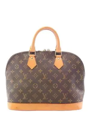 LOUIS VUITTON Alma Monogram Canvas Tote Bag - Brown