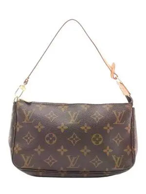 LOUIS VUITTON Louis Vuitton Monogram Canvas Pochette Accessoires Tote Bag Brown