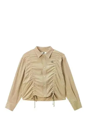 Izzue Ruched Drawstring Shirt - Neutrals
