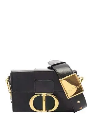 Dior Leather 30 Montaigne Box Bag Crossbody Bag - Black