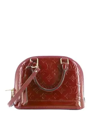 LOUIS VUITTON Alma Handbag Monogram Vernis Bb Shoulder Bag - Red