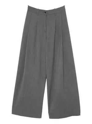 NINE:INTHE:MORNING Petra Pleated Wool Tailored Trousers - Grey