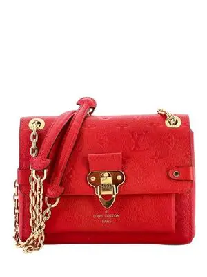 LOUIS VUITTON Vavin Handbag Monogram Empreinte Leather Bb Crossbody Bag - Red