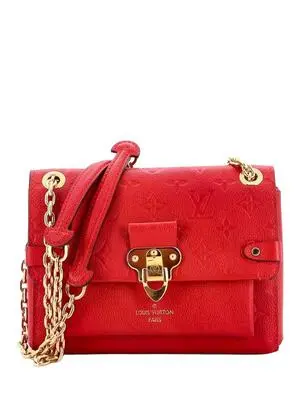LOUIS VUITTON Louis Vuitton Vavin Handbag Monogram Empreinte Leather Cross Body Bag Red
