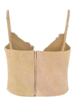 Ermanno Scervino Floral-embroidered Top - Neutrals