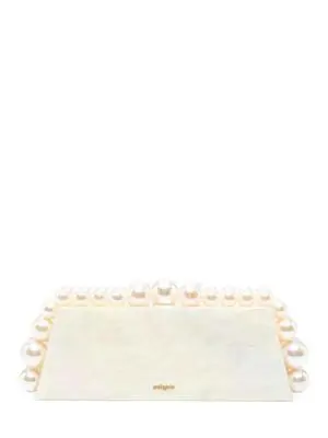Cult Gaia Cult Gaia Eos Lungo Faux-Pearl Marbled Clutch Bag Neutrals