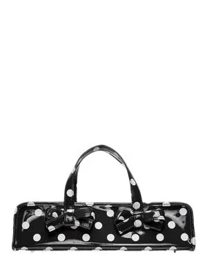 Comme Des Garçons Polka-dot Bow-embellished Tote Bag - Black