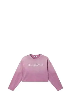 Izzue Logo-print Cropped Sweatshirt - Pink