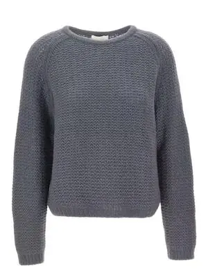 Hemisphere Cable-knit Raglan-sleeve Sweater - Grey