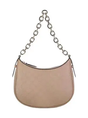 Gucci Gucci GG Emblem-Embossed Shoulder Bag Neutrals
