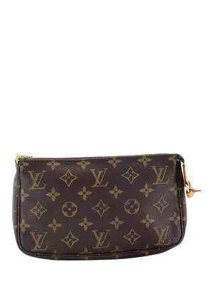 LOUIS VUITTON Pochette Accessoires Monogram Canvas Clutch Bag - Brown
