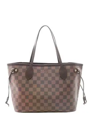 LOUIS VUITTON Damier Ebene Neverfull Pm Tote Bag - Brown