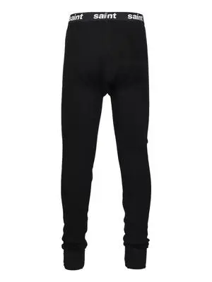 SAINT MXXXXXX Logo-waistband Thermal Leggings - Black