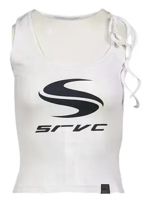 SRVC STUDIO SRVC Studio Graphic-Print Tie-Strap Tank Top