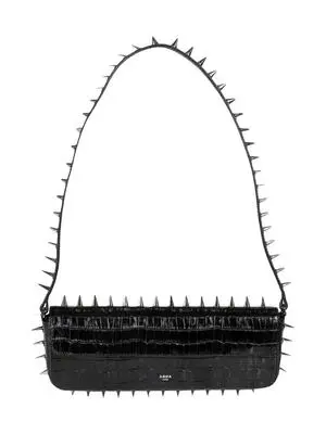 ABRA Abra Spike-Embellished Crocodile-Effect Leather Shoulder Bag