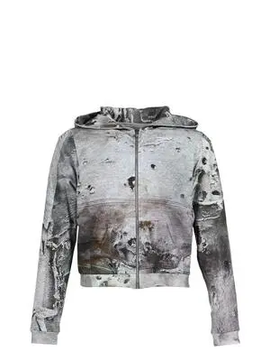 LA MASKARADE Trompe-l'oeil-print Hoodie - Grey