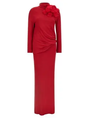 Magda Butrym Long Jersey Dress - Red