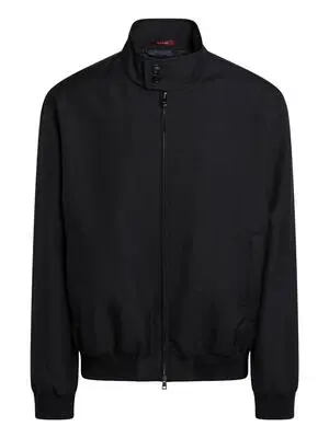 Gucci Zip-up Jacket In Wool-blend Twill - Blue
