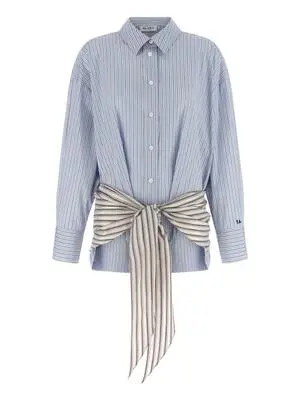 ATTICO THE ATTICO Striped Poplin Shirt Bodysuit