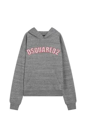 Dsquared2 Cotton Hoodie With Logo - Gray