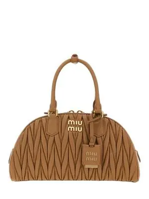 Miu Miu Lamb Leather Handbag - Brown