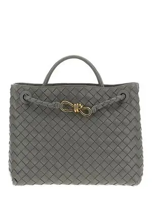 Bottega Veneta Lamb Skin Handbag - Gray