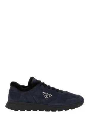 Prada Leather Sneakers - Blue