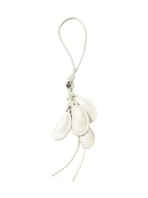 Loewe Key Chain In Calf Leather - White