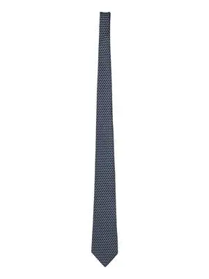 Zegna Printed Silk Tie - Blue